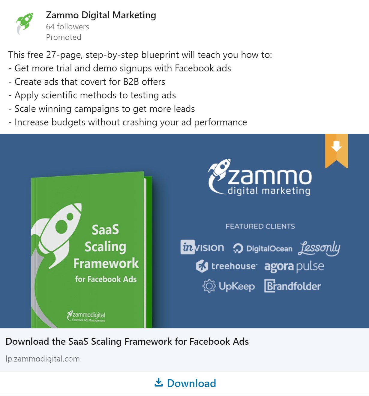 15+ B2B LinkedIn Ebook Ad Examples - Aaron Zakowski - Fractional CMO ...